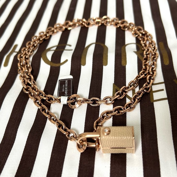 henri bendel | Jewelry | Htf Henri Bendel Lock Necklace | Poshmark